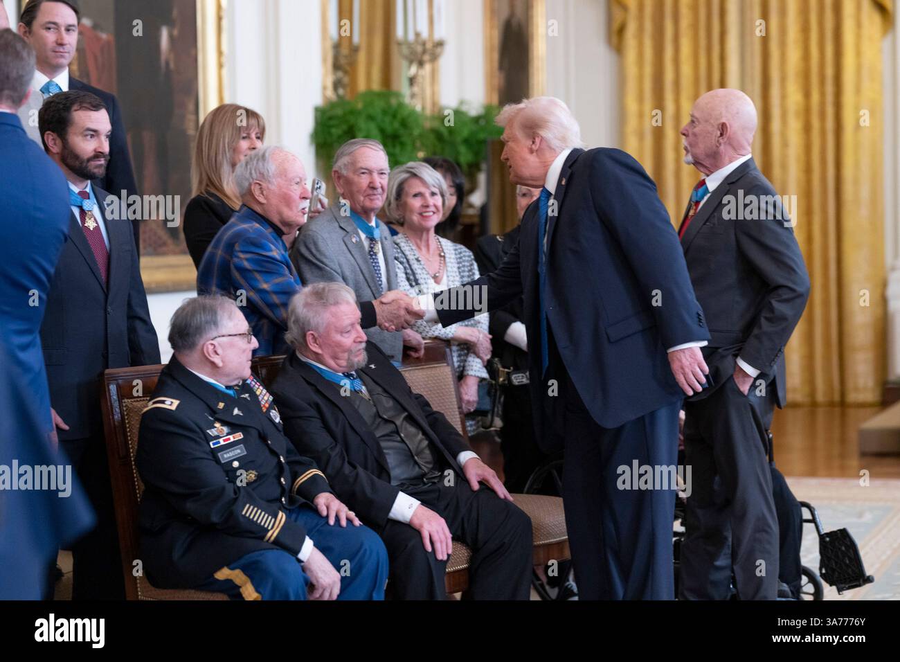 President Donald Trump meets with Medal of Honor recipients for ...