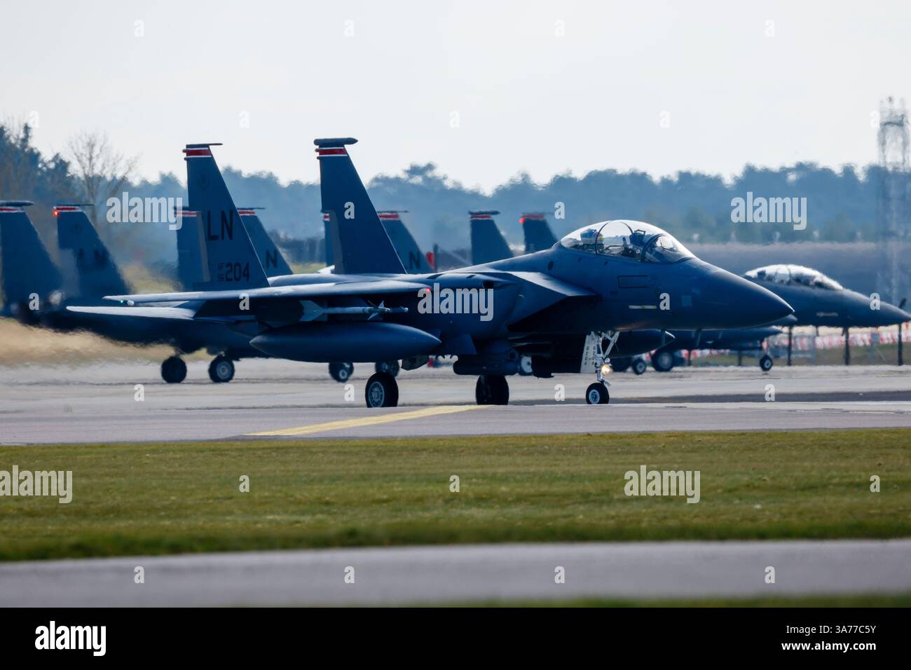 RAF Lakenheath, UK. 26 March, 2025. USAF F-15E Strike Eagle at RAF ...