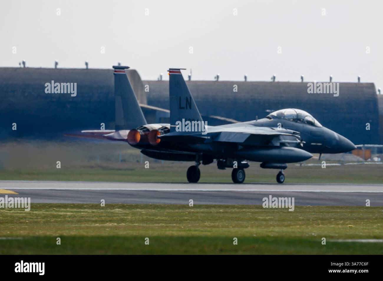 RAF Lakenheath, UK. 26 March, 2025. USAF F-15E Strike Eagle at RAF ...