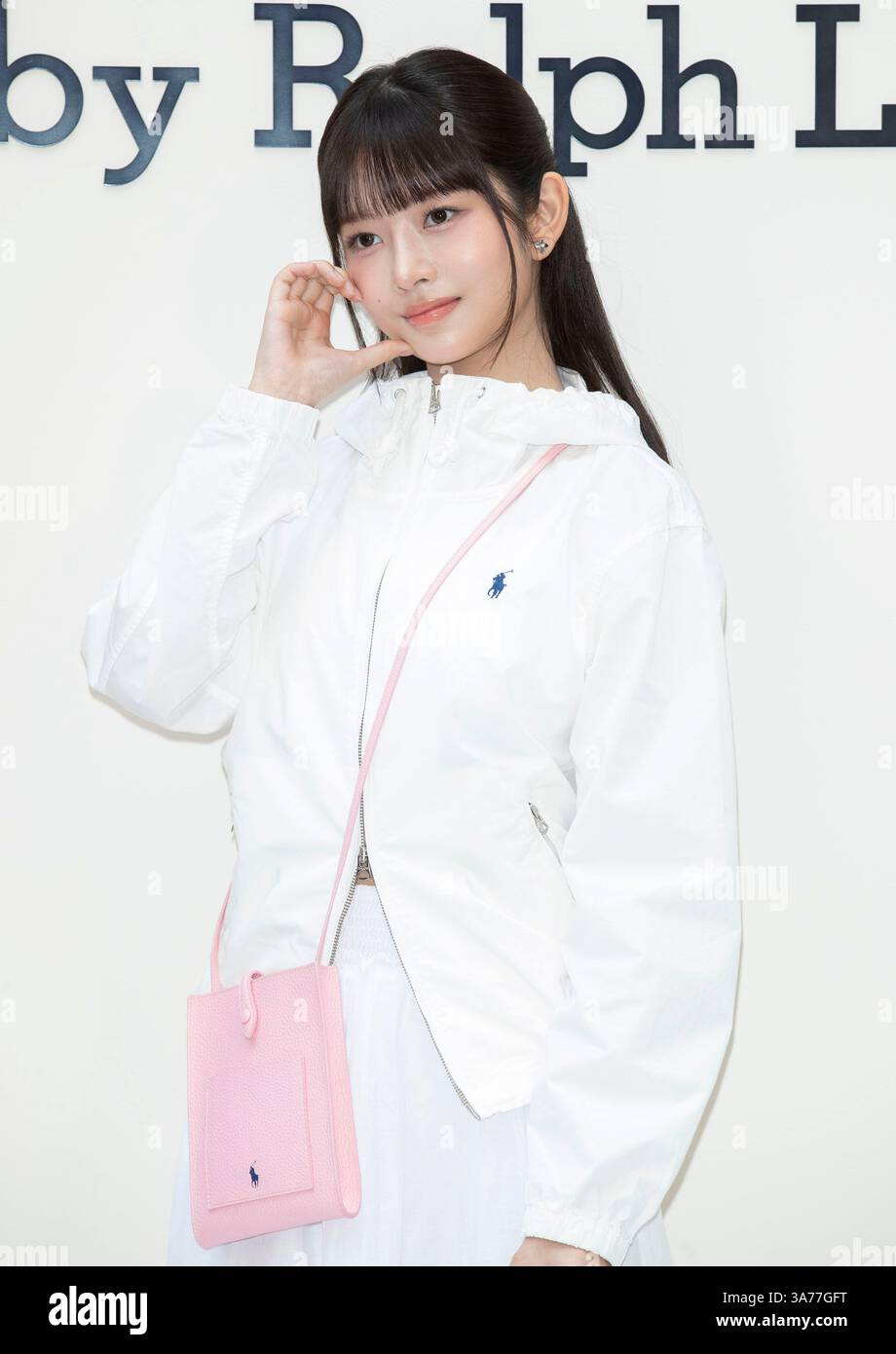 Seoul, South Korea. 26th Mar, 2025. Japanese singer Rei, member of girl ...