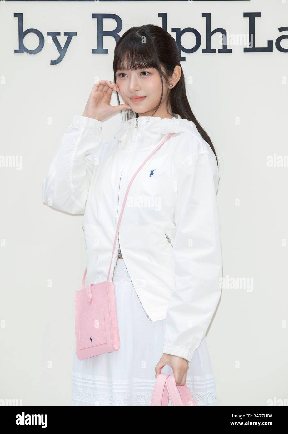 Seoul, South Korea. 26th Mar, 2025. Japanese singer Rei, member of girl ...