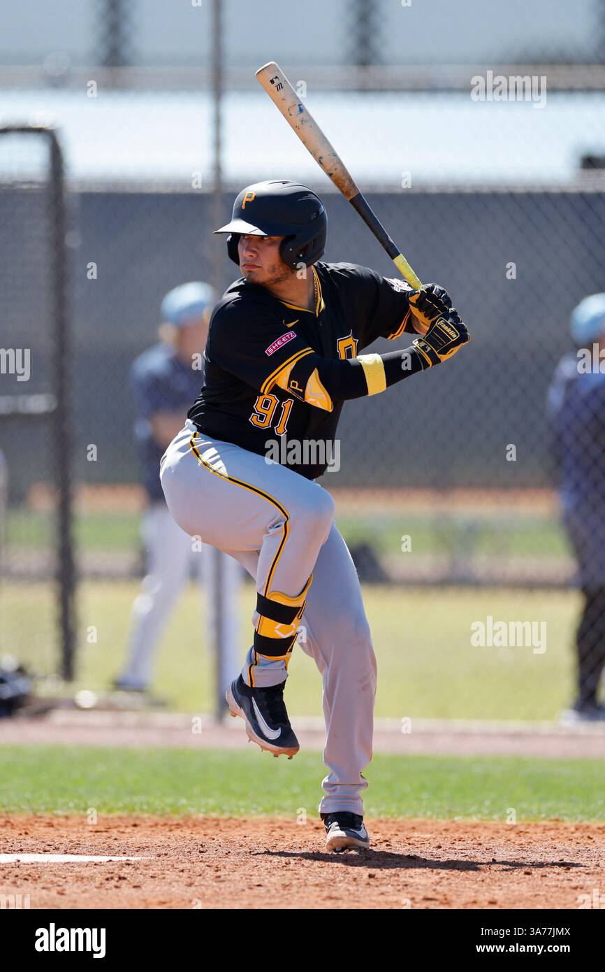 PORT CHARLOTTE, FL - MARCH 19: Pittsburgh Pirates catcher Omar Alfonzo ...