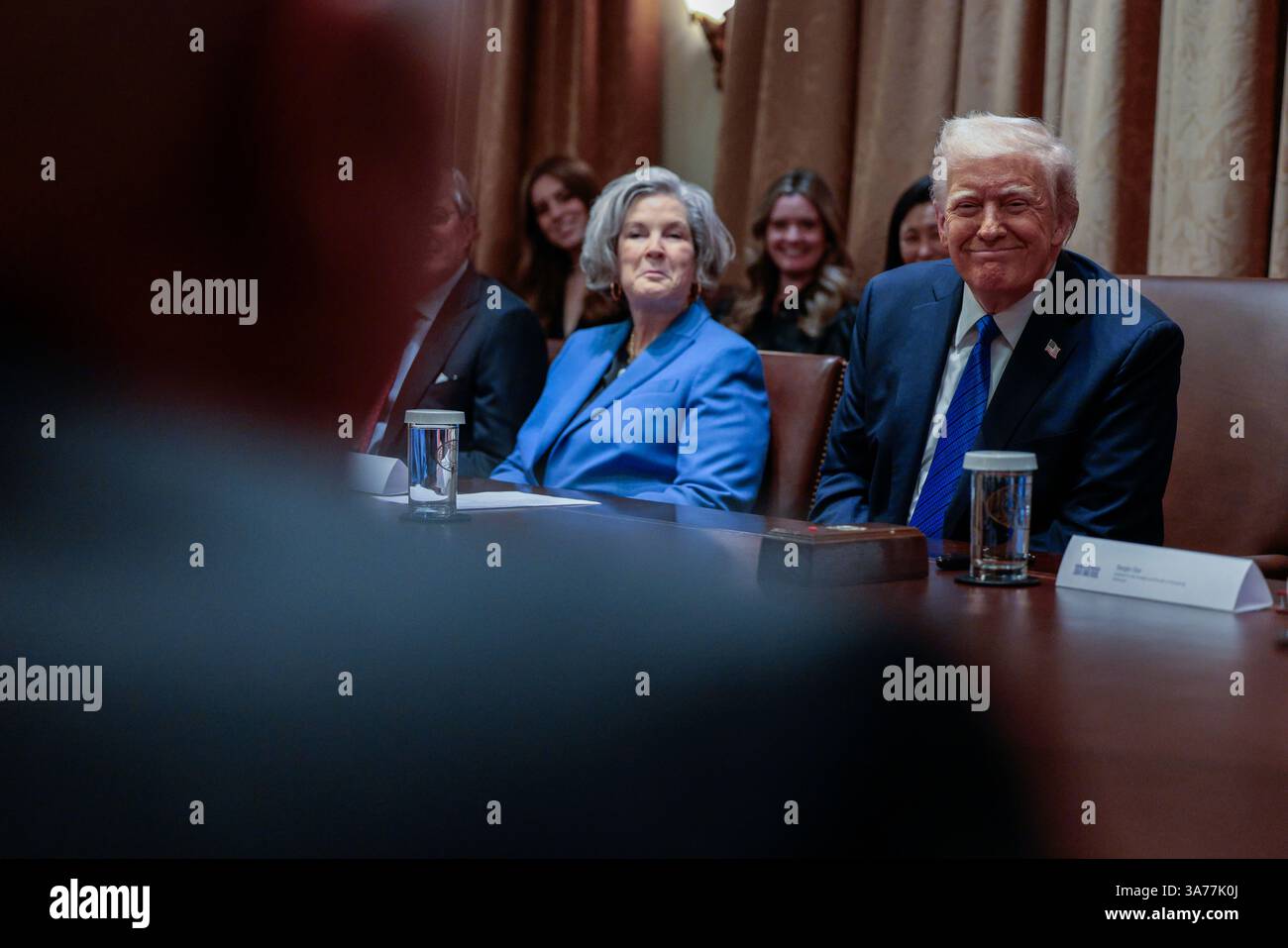United States President Donald J. Trump, with White House Chief of ...