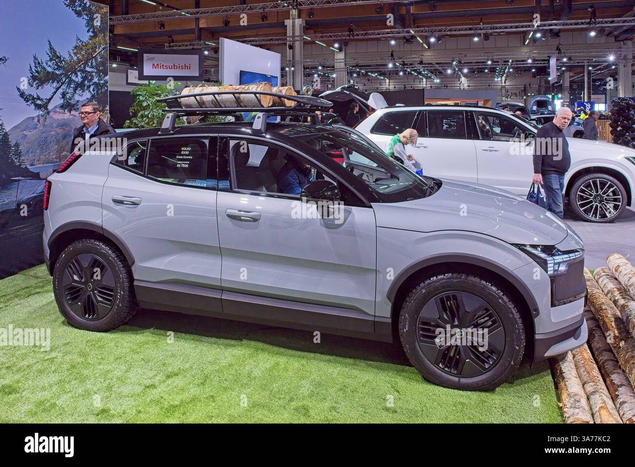 Pasila, Helsinki, Finland – March 14. 2025: Volvo EX 30 car at AUTO 25 ...