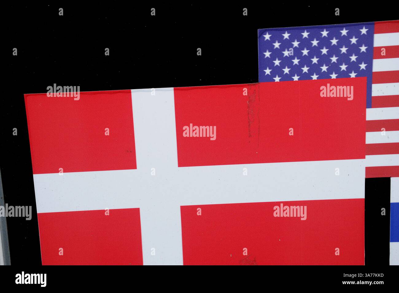 Copenhagen/ DenmarK/26 march 2025/ American flag stars and stribes and ...