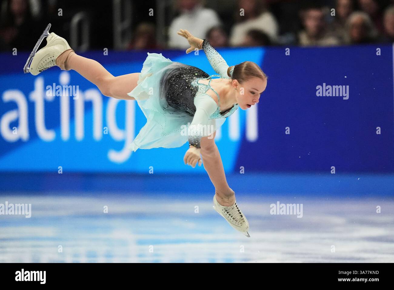 Mariia Seniuk of Israel performs during the women's short program at ...