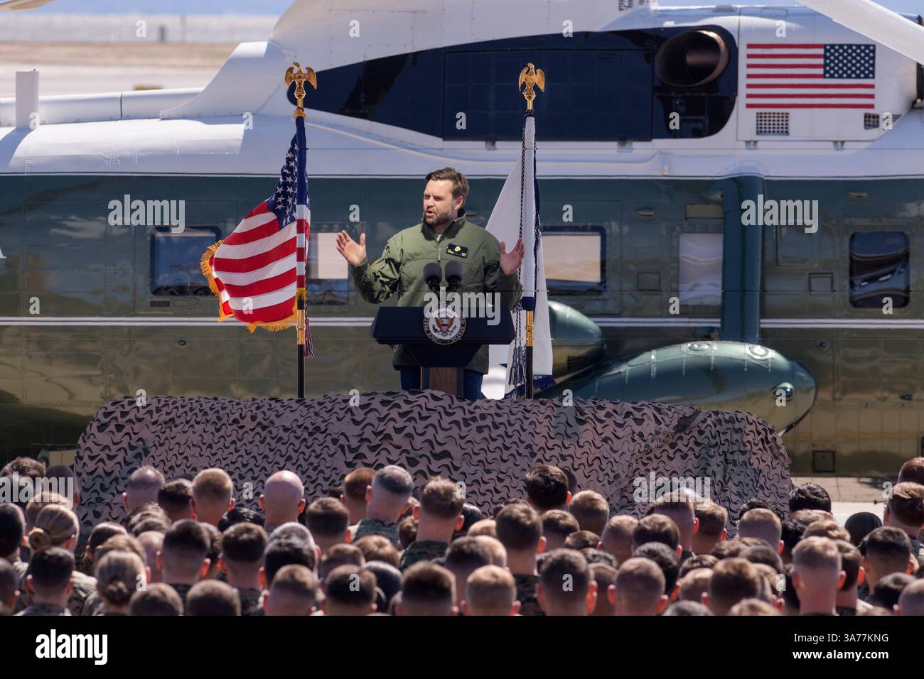 Vice President JD Vance speaks at Marine Corps Air Station Quantico ...