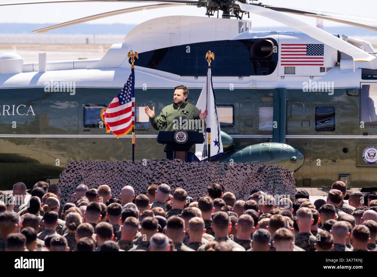 Vice President JD Vance speaks at Marine Corps Air Station Quantico ...