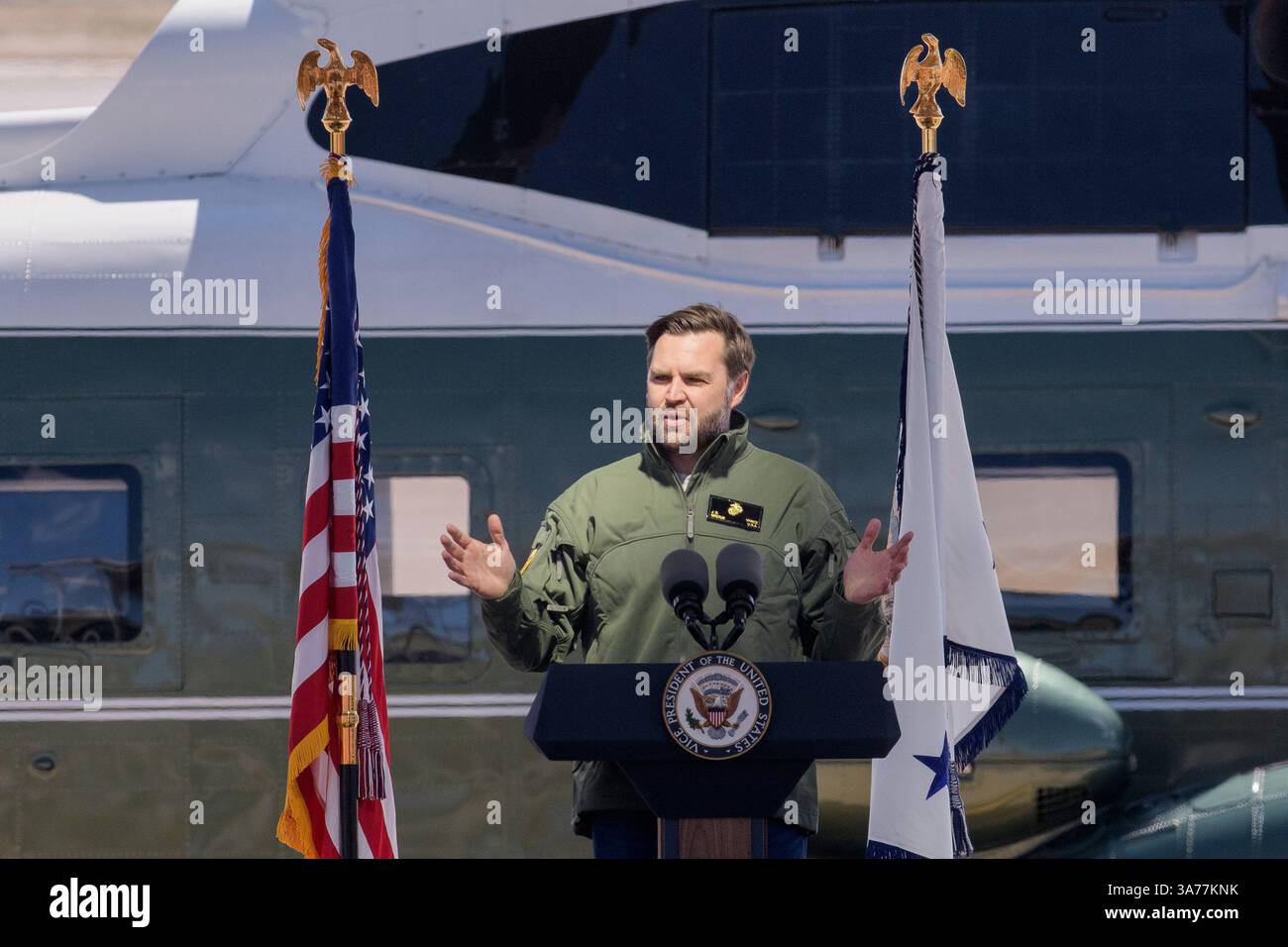 Vice President JD Vance speaks at Marine Corps Air Station Quantico ...