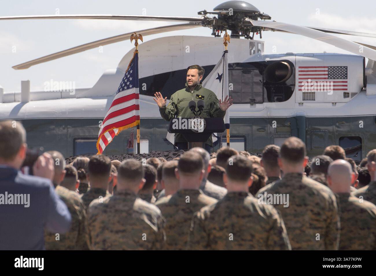 Vice President JD Vance speaks at Marine Corps Air Station Quantico ...