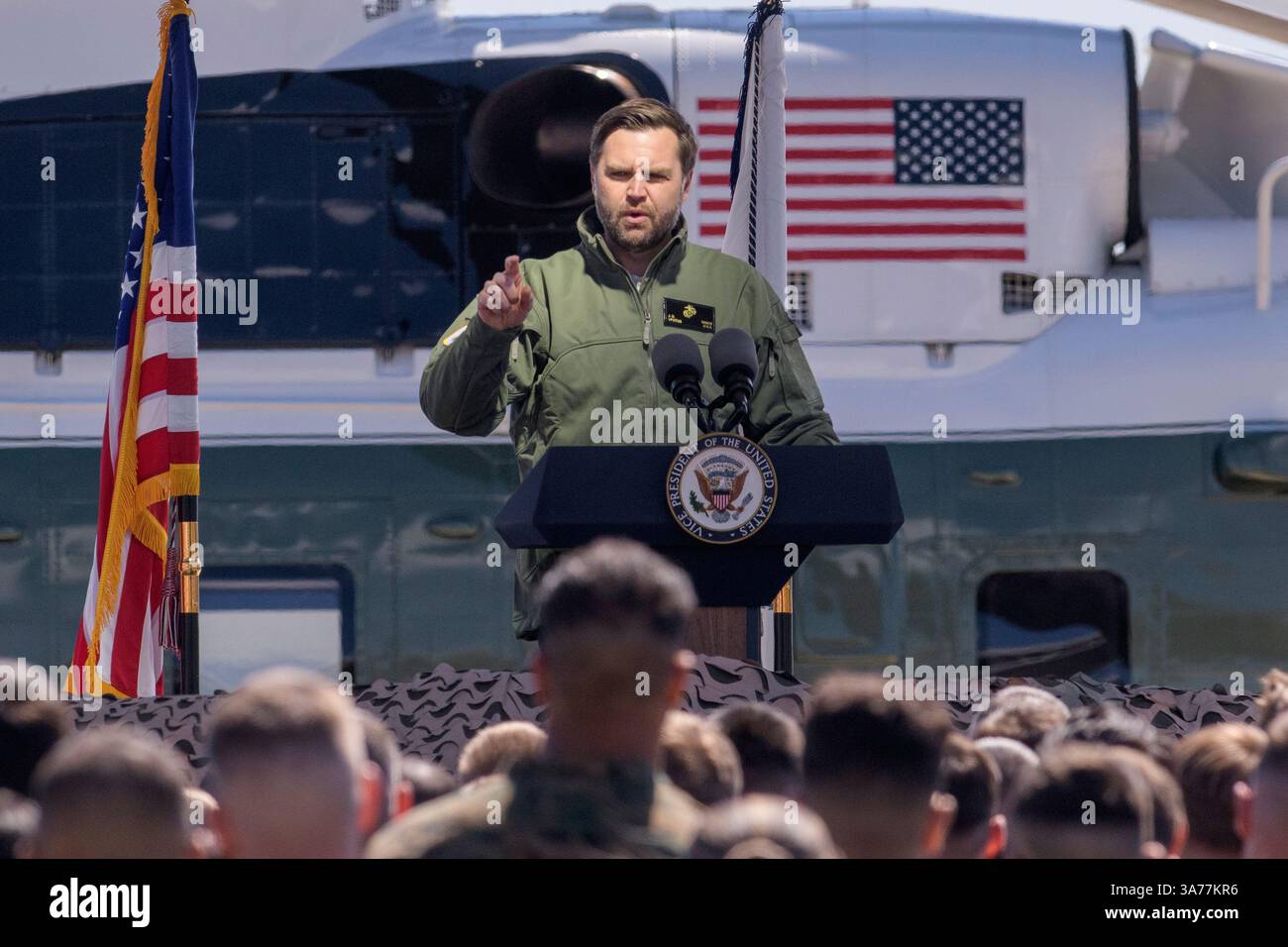 Vice President JD Vance speaks at Marine Corps Air Station Quantico ...