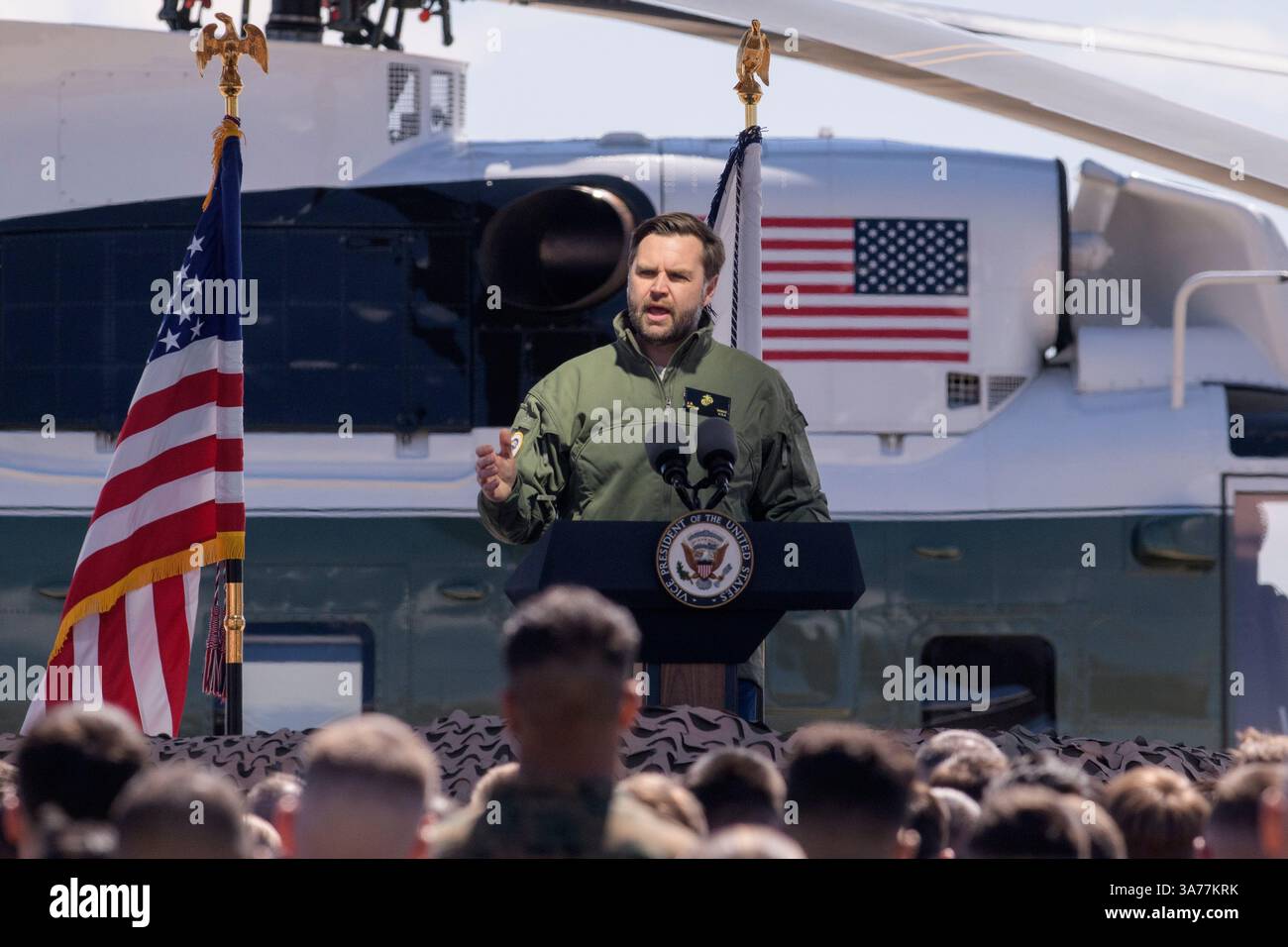 Vice President JD Vance speaks at Marine Corps Air Station Quantico ...