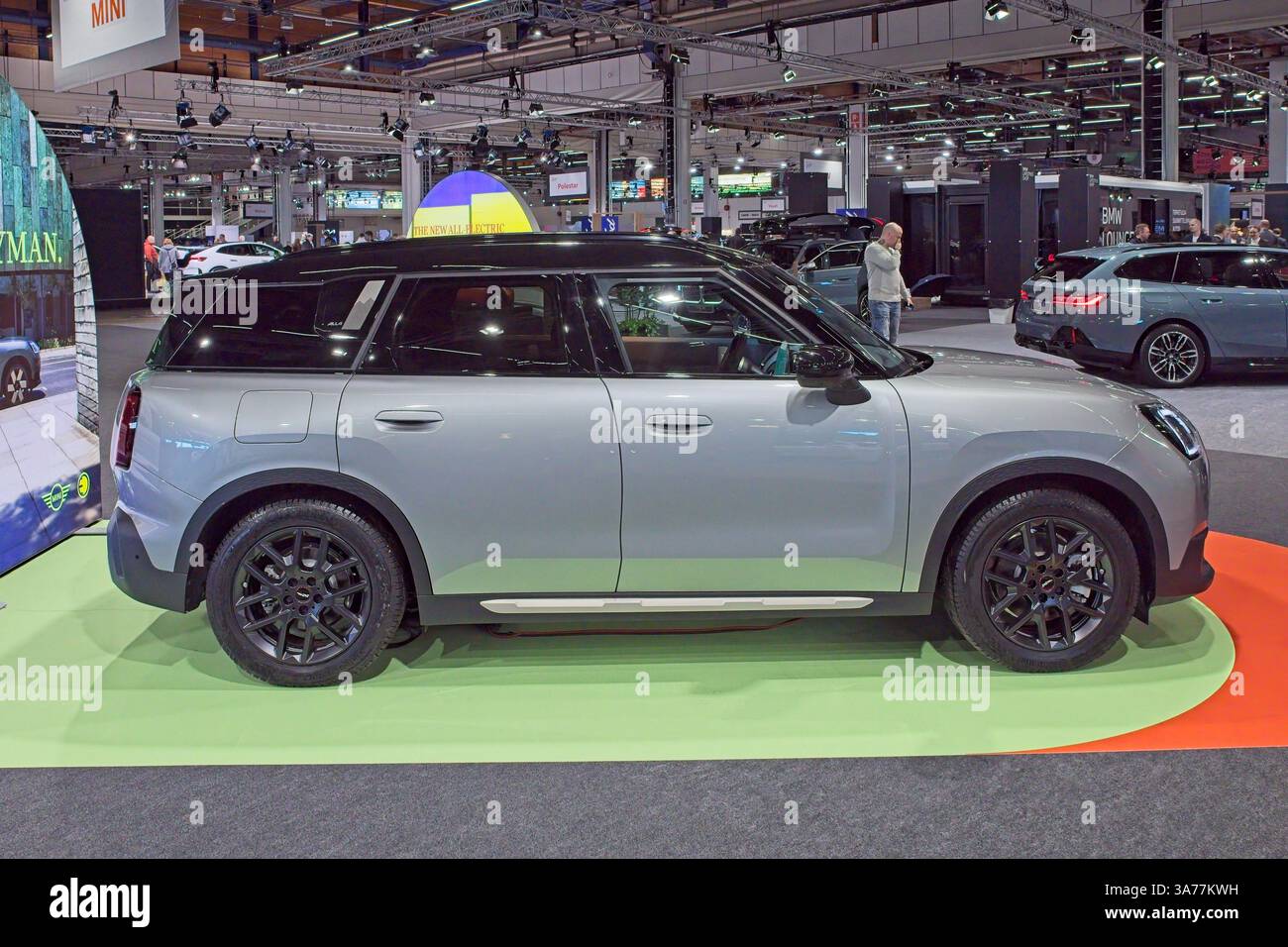 Pasila, Helsinki, Finland – March 14. 2025: Mini Countryman electric ...