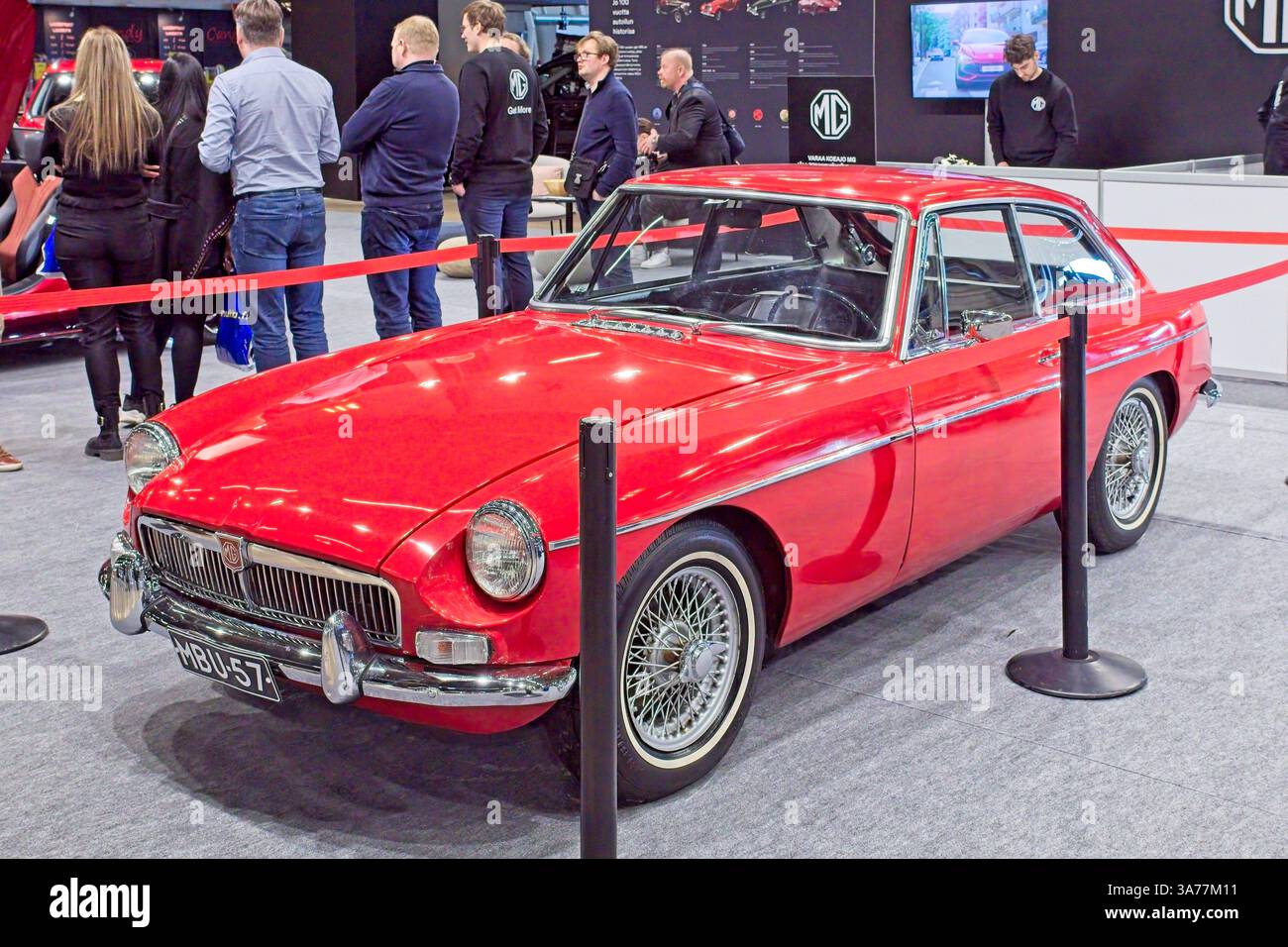 Pasila, Helsinki, Finland – March 14. 2025: MGB 1966 car at AUTO 25 and ...