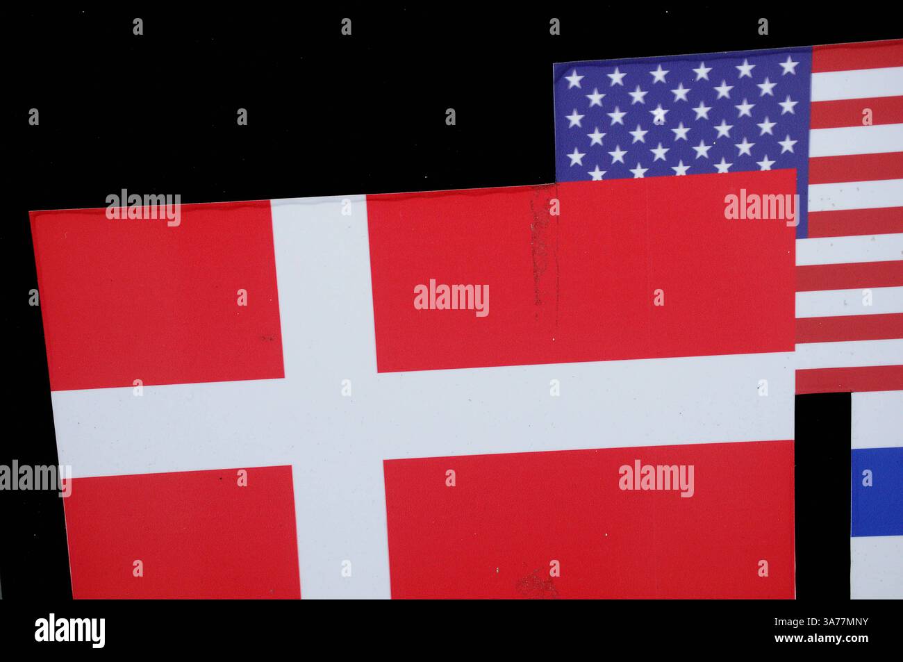 Copenhagen/ DenmarK/26 march 2025/ American flag stars and stribes and ...