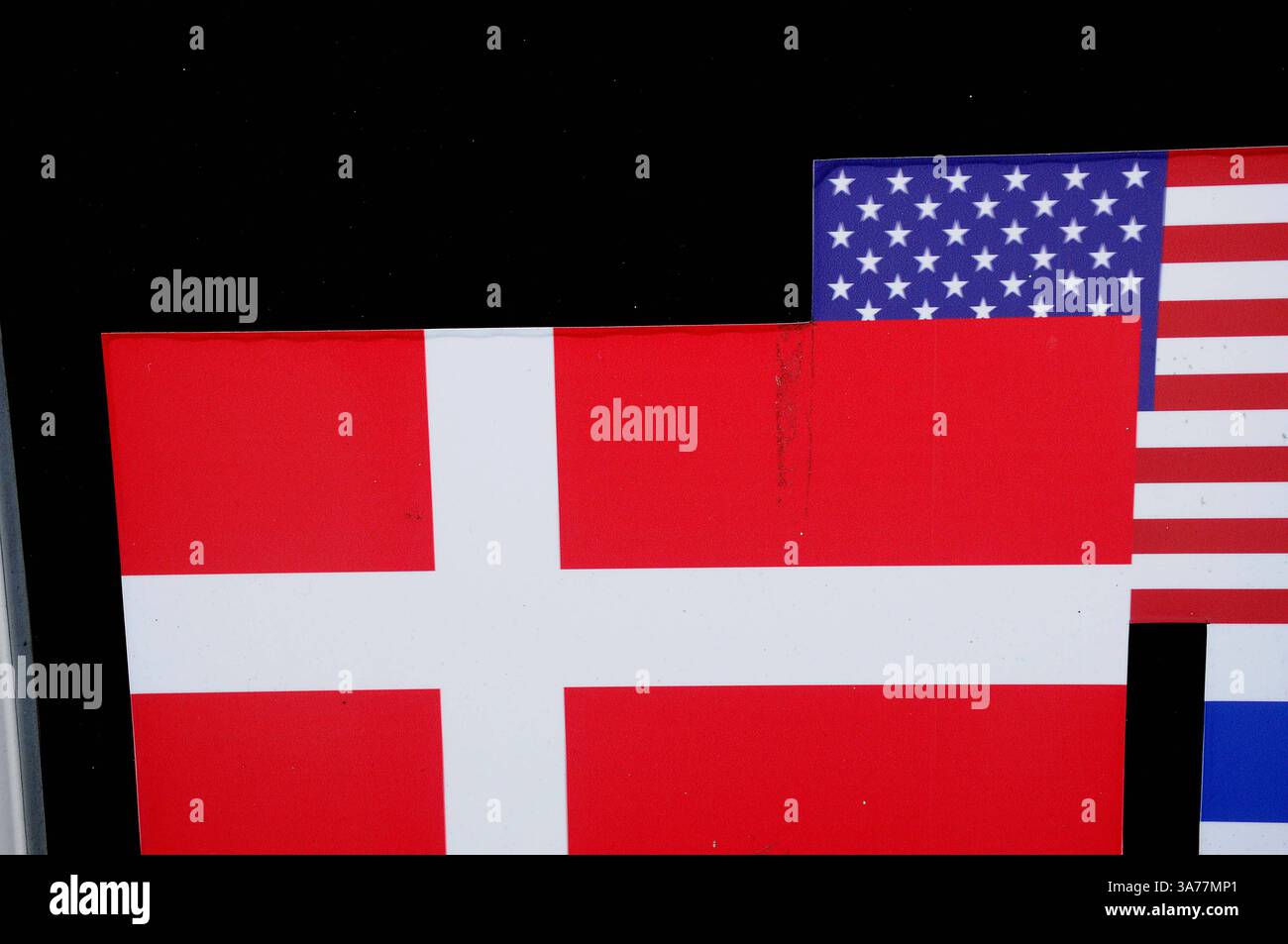 Copenhagen/ DenmarK/26 march 2025/ American flag stars and stribes and ...