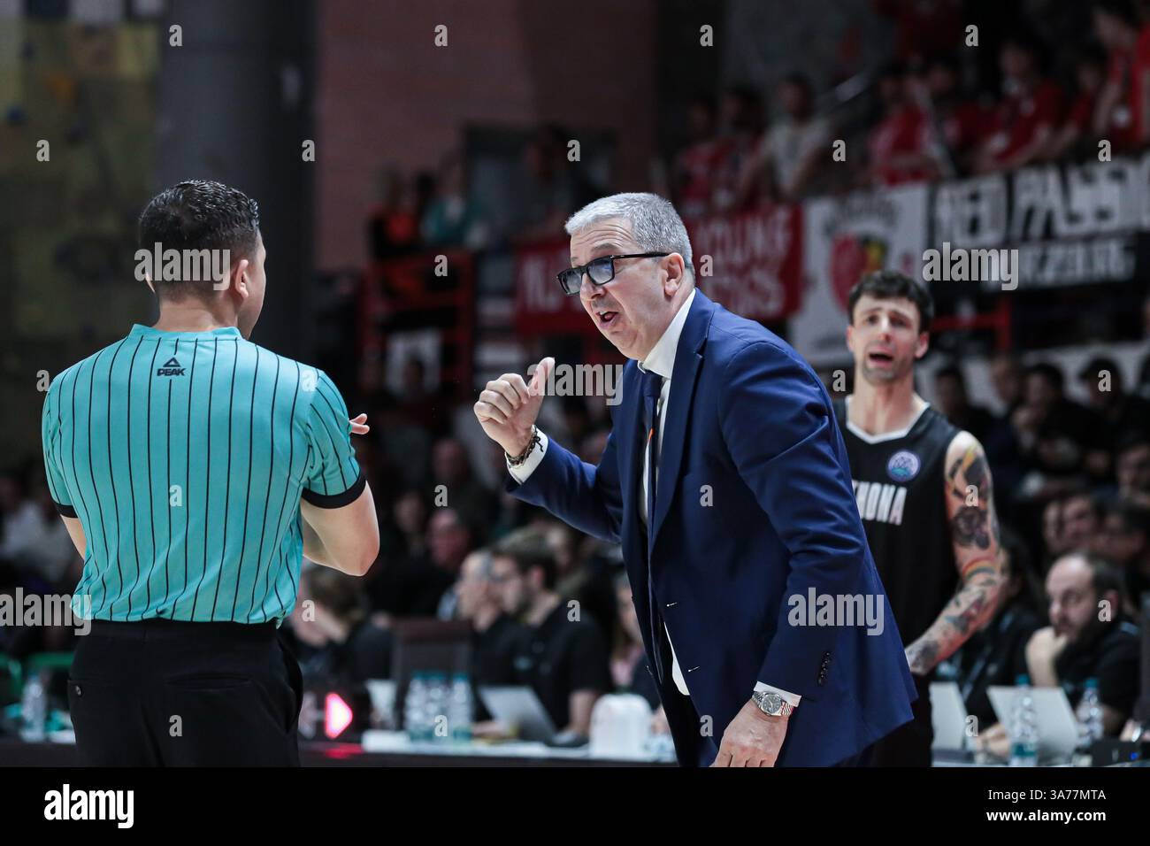 De Raffaele Walter (head coach Bertram Derthona Basket Tortona) during Bertram Derthona Basket ...