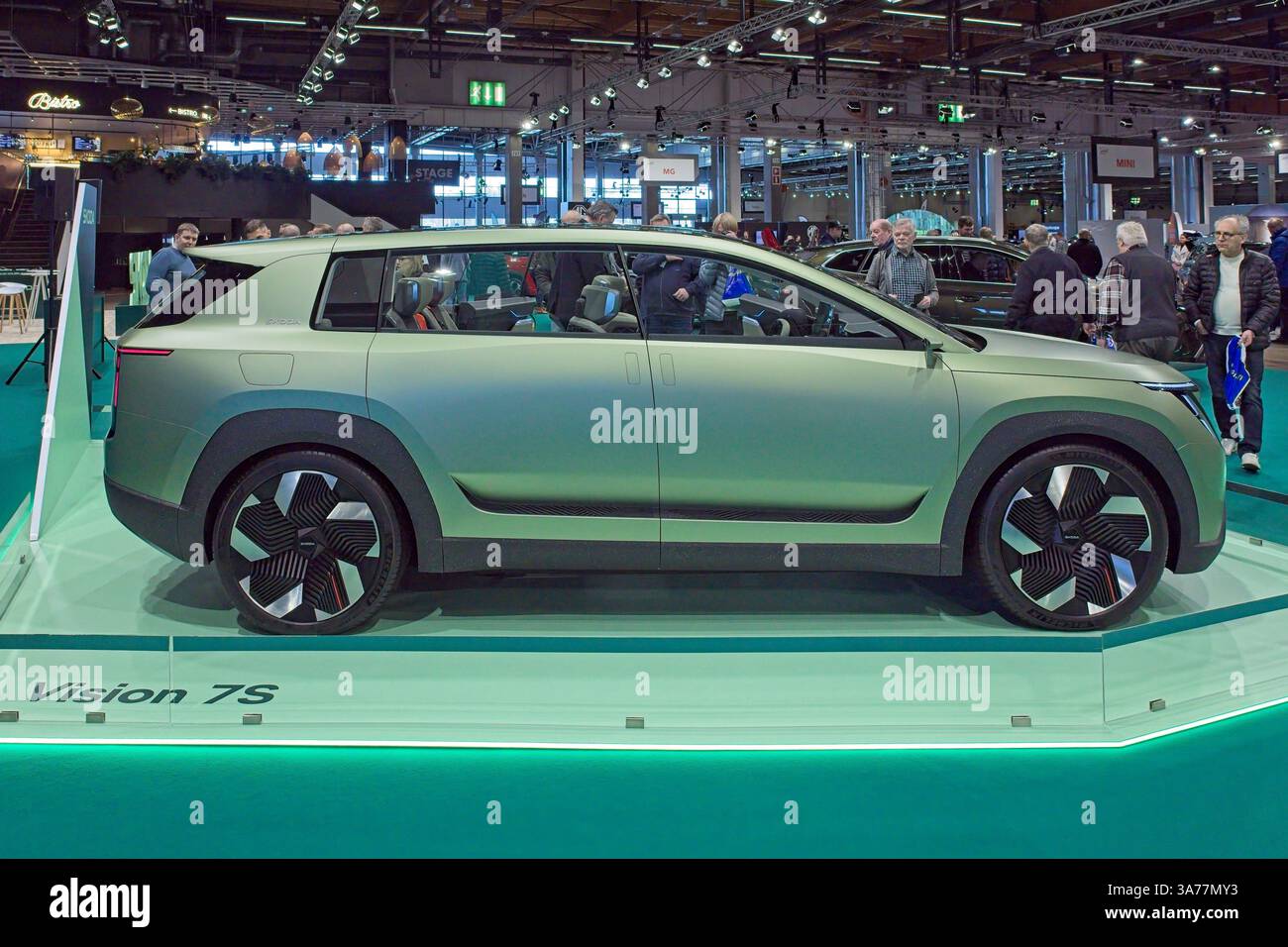 Pasila, Helsinki, Finland – March 14. 2025: Skoda Vision 7S car at AUTO ...