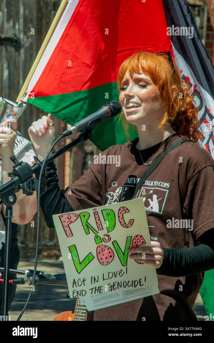 Palestinian flag and gay pride flag hi-res stock photography and images ...