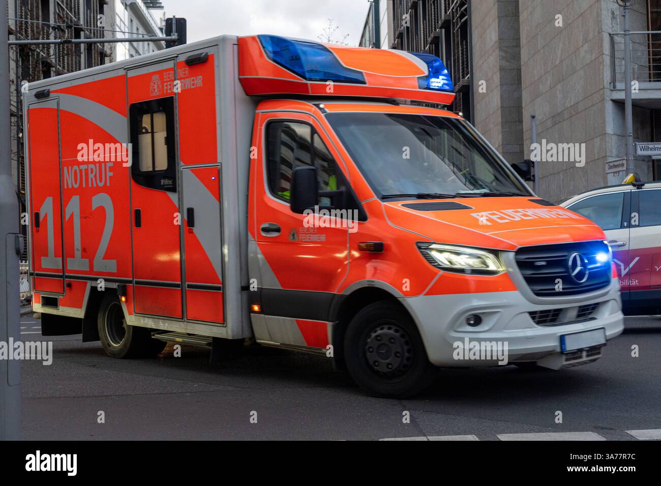 Berlin, Germany - March 26, 2025: An ambulance from the Berlin fire ...