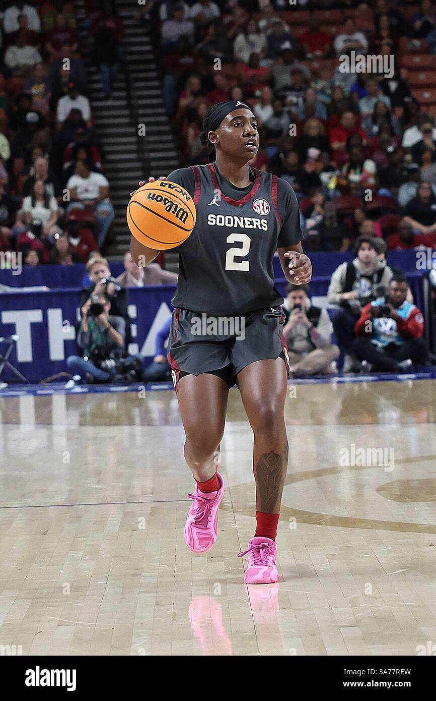 GREENVILLE, SC - MARCH 08: Oklahoma Sooners guard Reyna Scott (2 ...