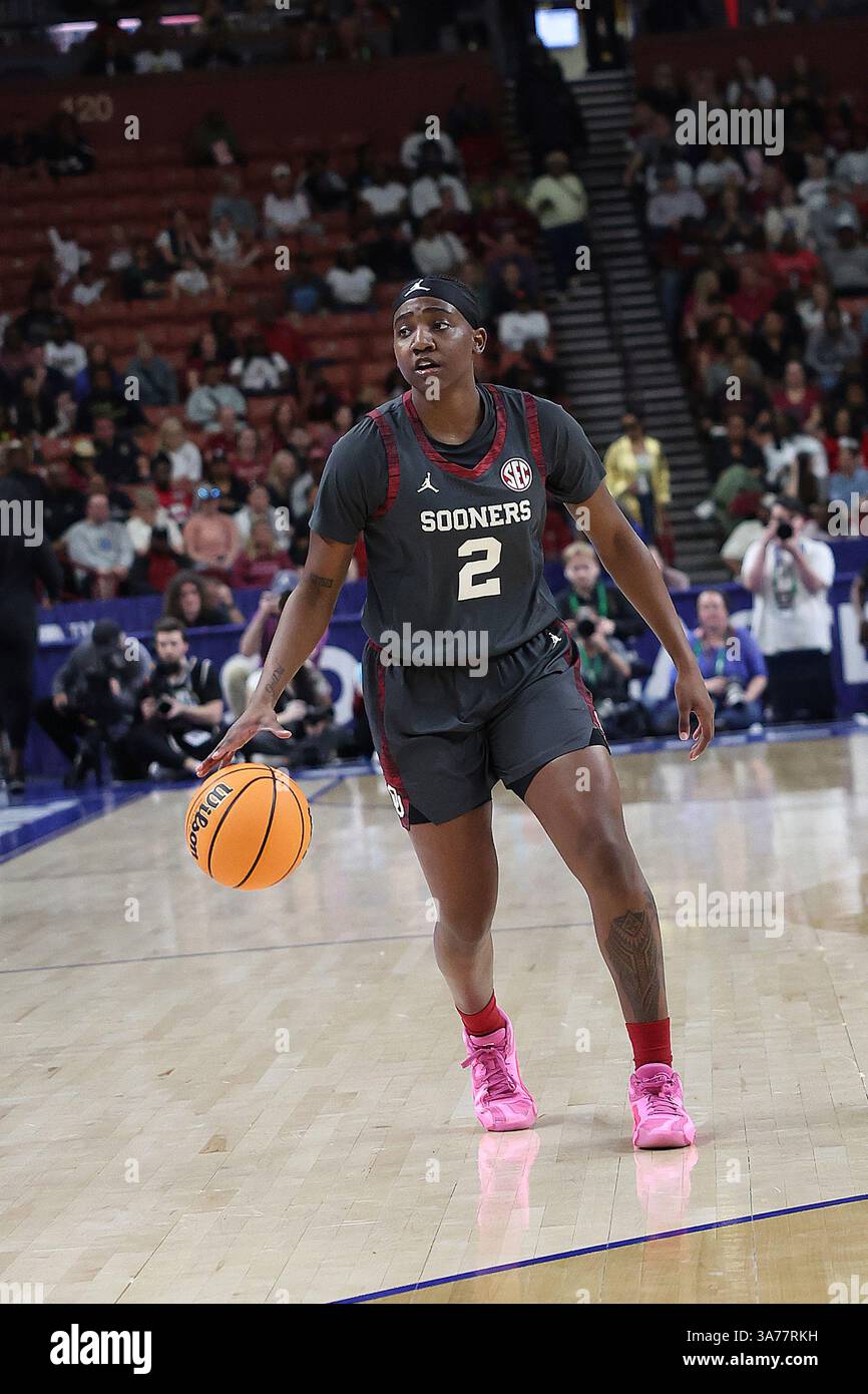 GREENVILLE, SC - MARCH 08: Oklahoma Sooners guard Reyna Scott (2 ...