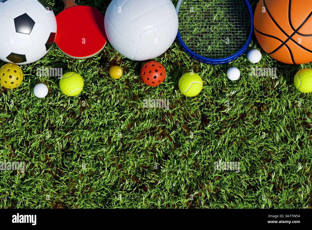 Tennis balls on racket football hi-res stock photography and images - Alamy