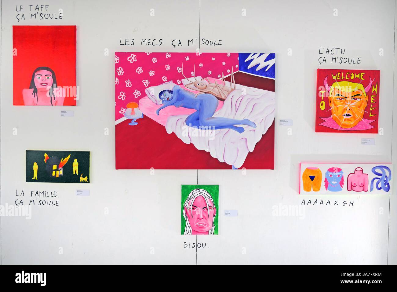 Various paintings by French artist Magenta LN, from Marseille. Opening ...