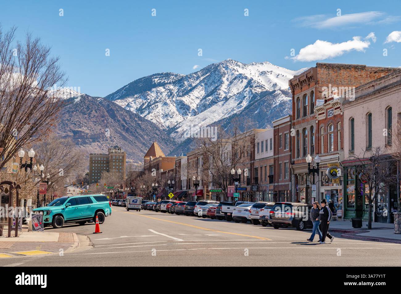Ogden, UT, US-March 23, 2025: Historic downtown of this Utah city with ...