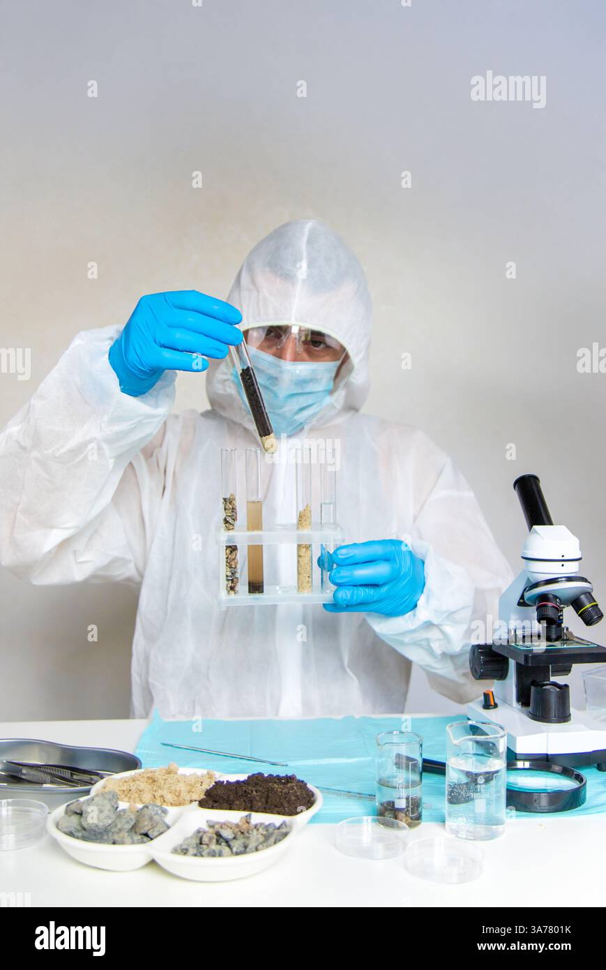 Soil testing in the laboratory. Selective focus. Nature Stock Photo - Alamy