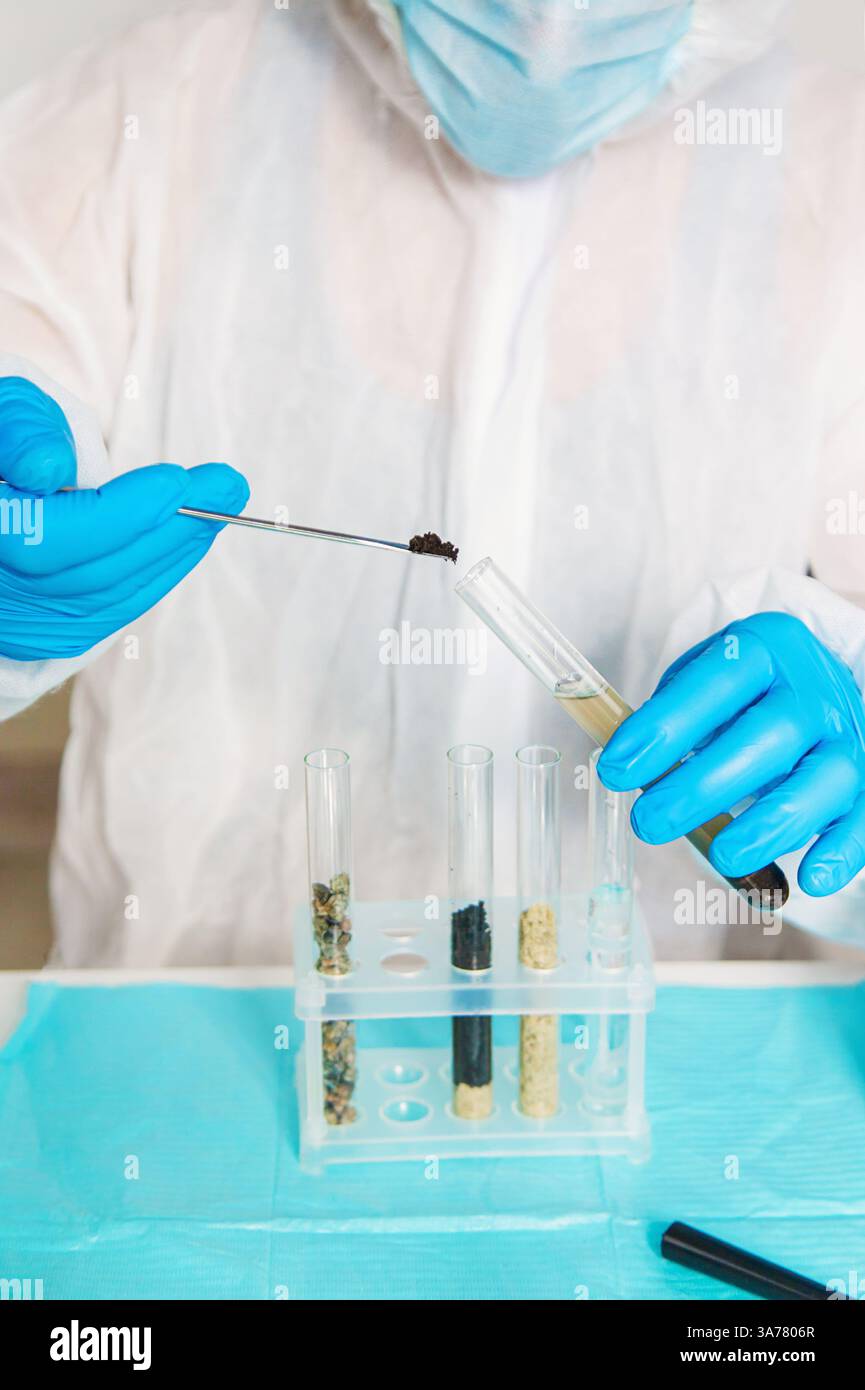 Soil testing in the laboratory. Selective focus. Nature Stock Photo - Alamy