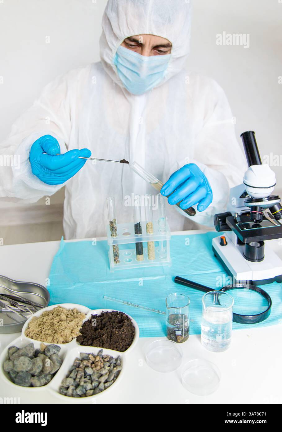 Soil testing in the laboratory. Selective focus. Nature Stock Photo - Alamy