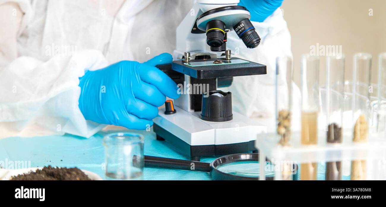 Soil testing in the laboratory. Selective focus. Nature Stock Photo - Alamy