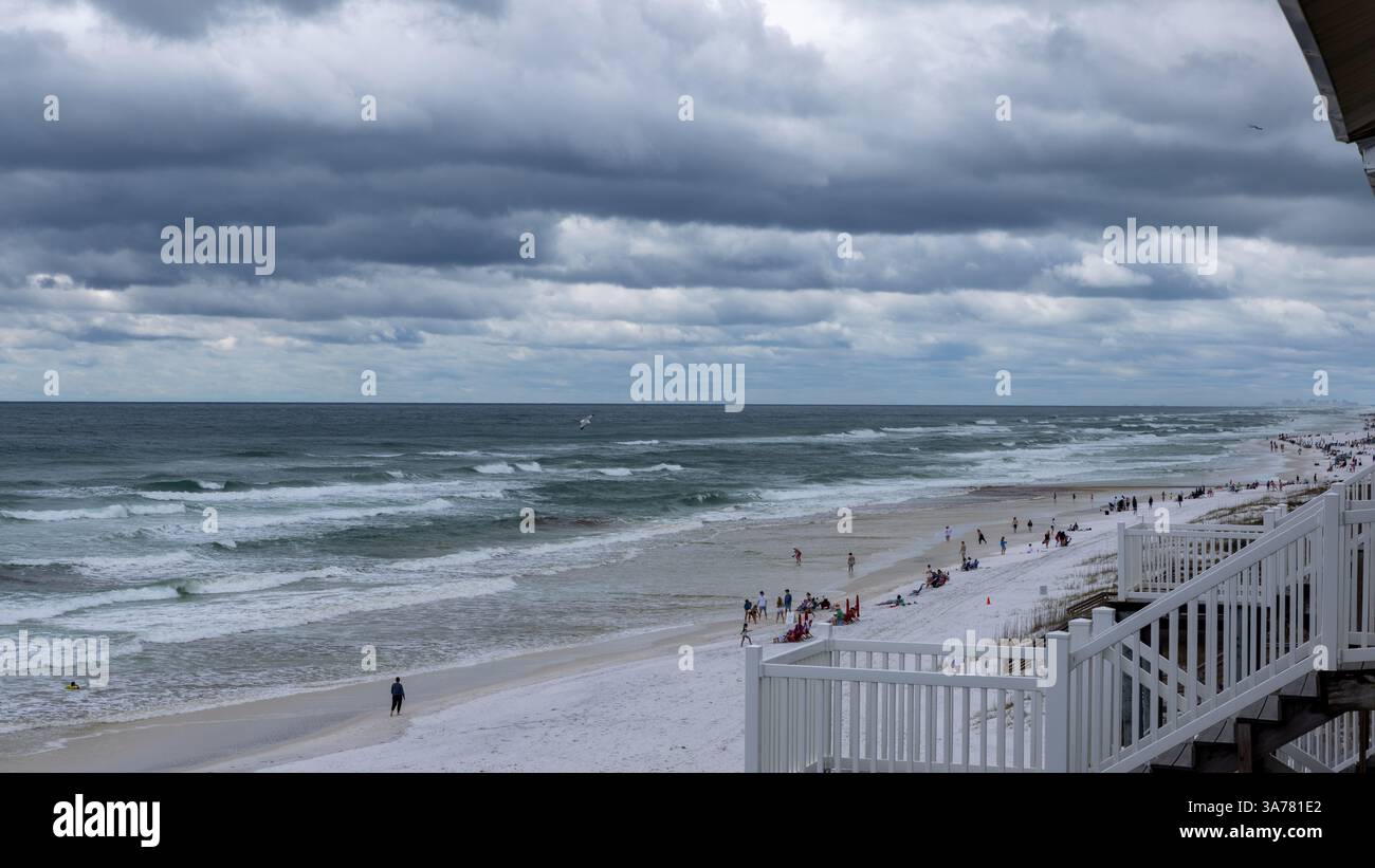 The photo captures a moody beach scene along Florida’s scenic 30A ...