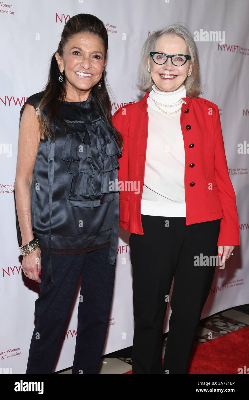 (L-R) Celia D. Costas and Pat Swinney Kaufma attend the New York Women ...