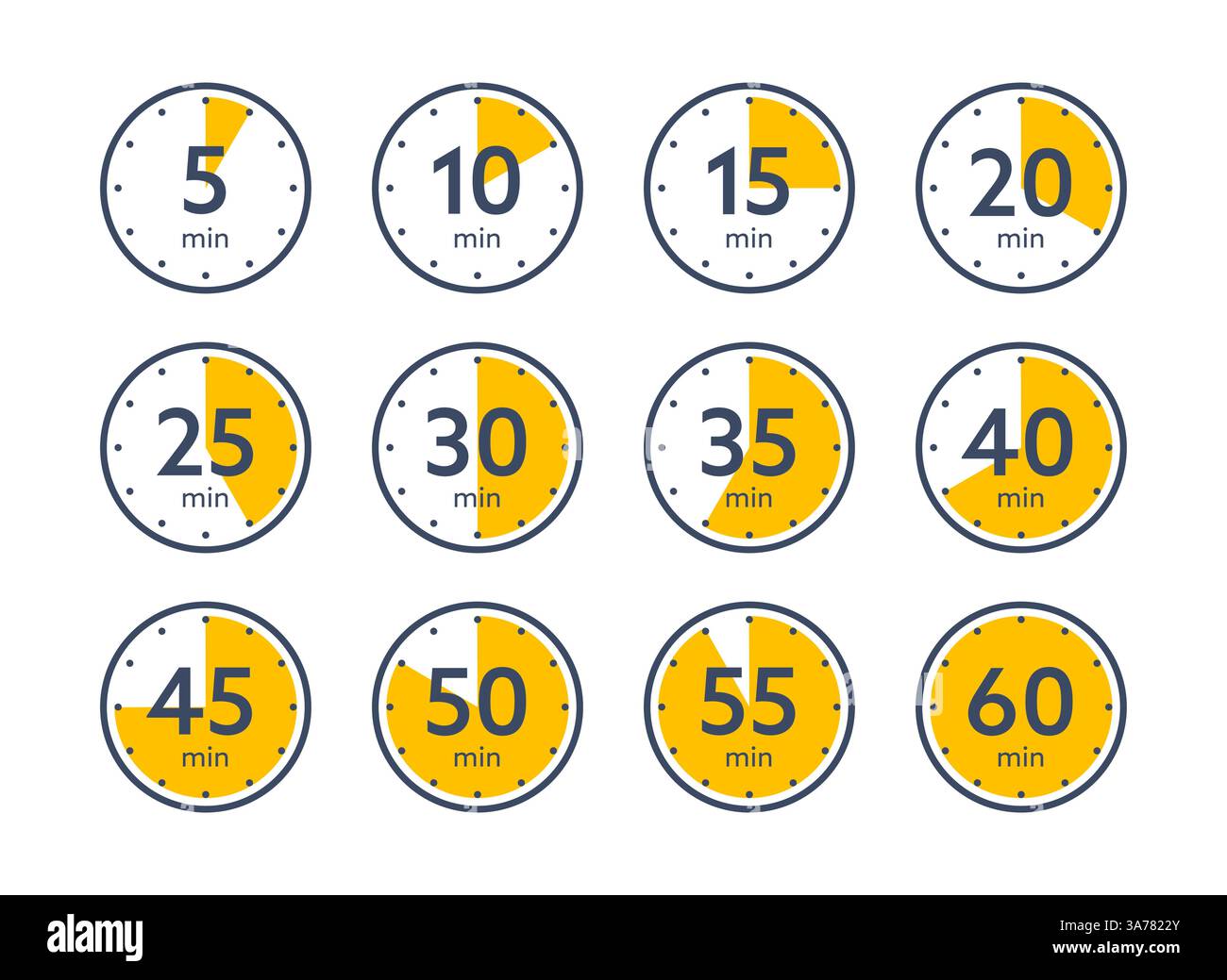 Set Of Timer And Stopwatch Icons Countdown Symbol Kitchen Timer Icon Stock Vector Image And Art