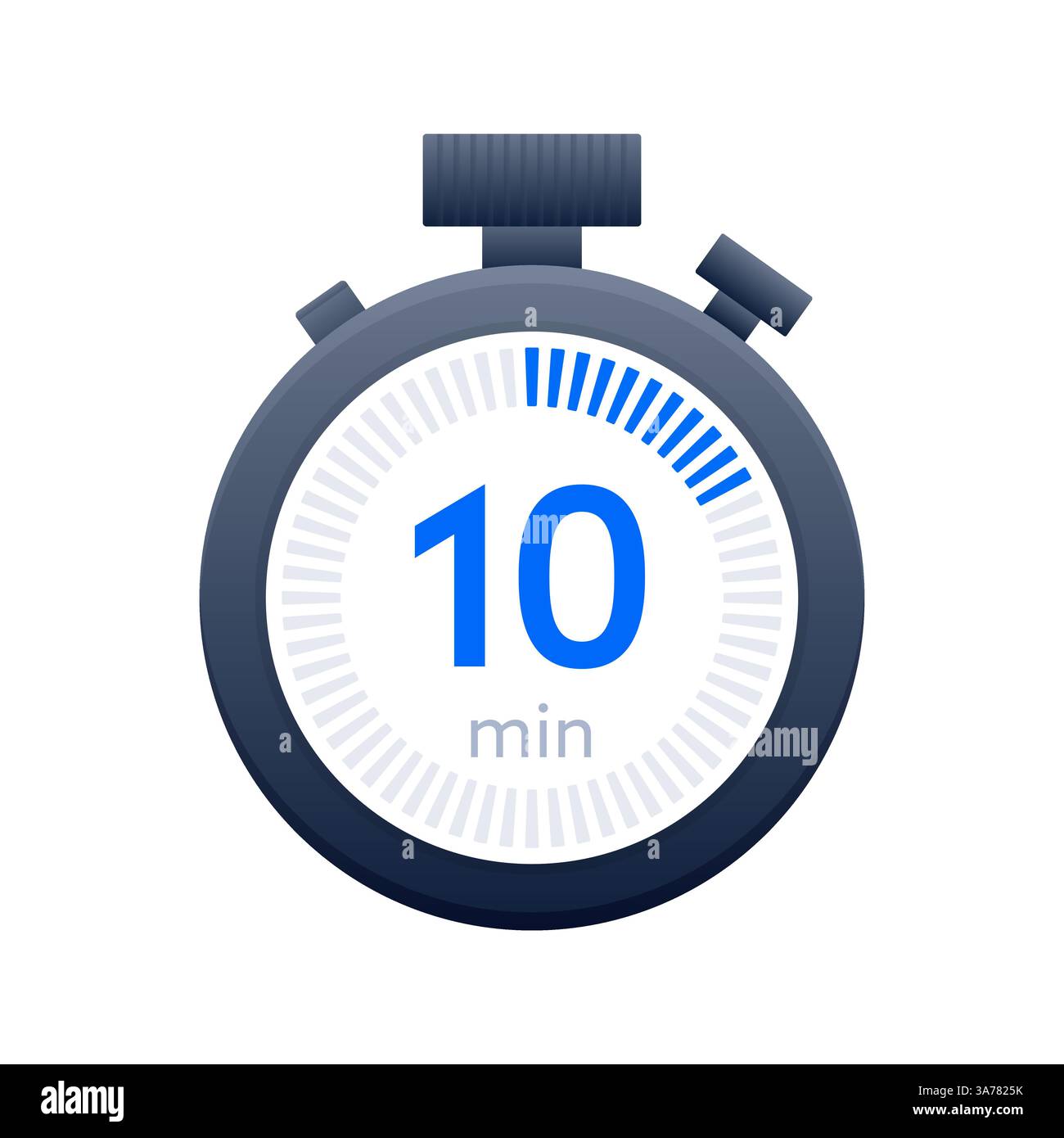 10 min timer and Stopwatch icons. Countdown symbol. Kitchen timer icon ...