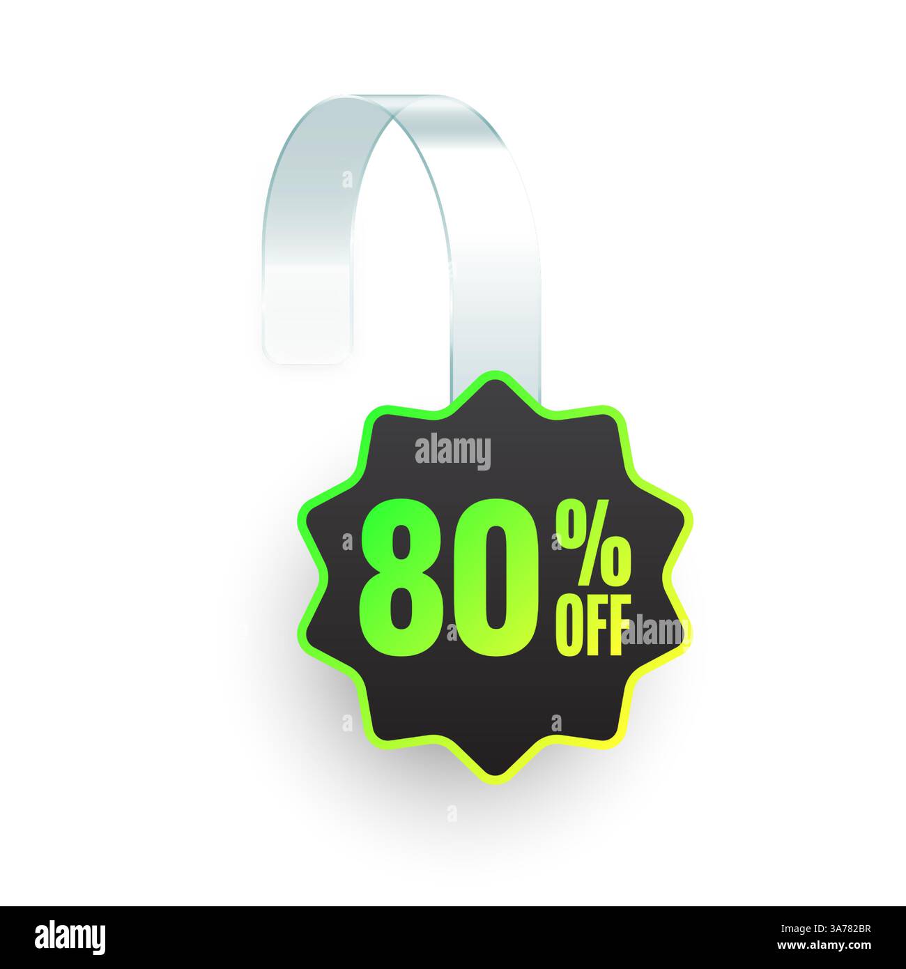 Supermarket promotional wobblers. Realistic white wobbler template for ...