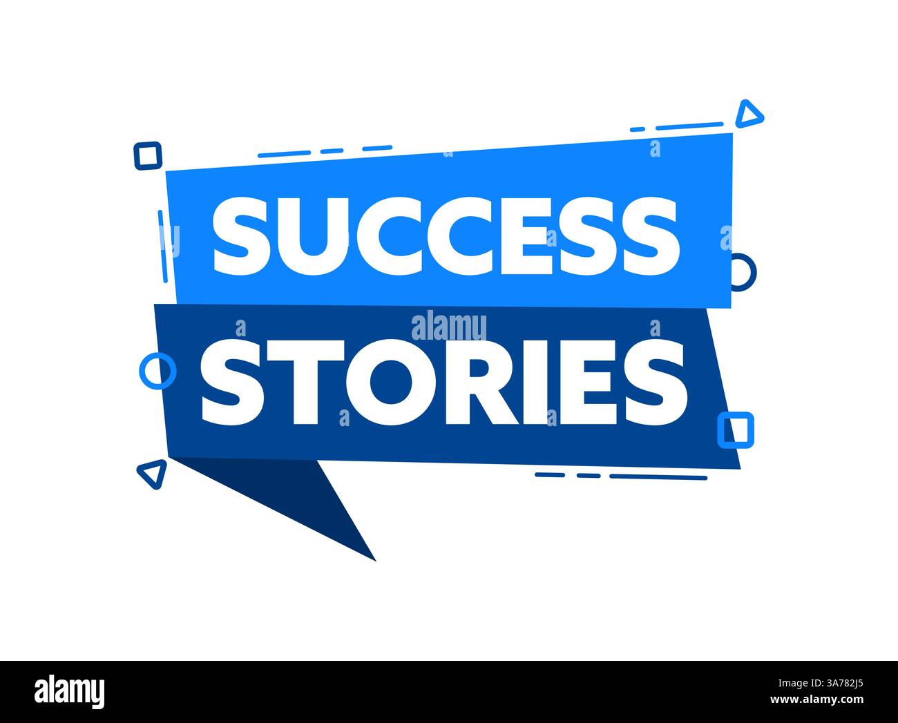 Speech bubble with the word Success stories blue label. Vector stock ...