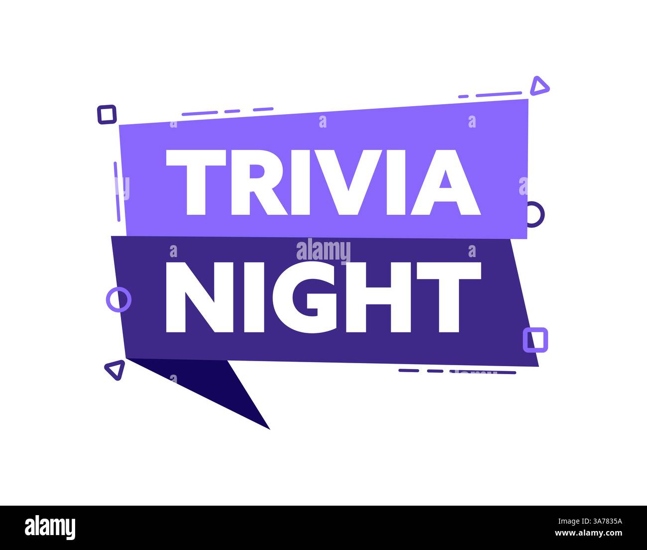 Speech bubble with the word Trivia night. Vector stock illustration ...