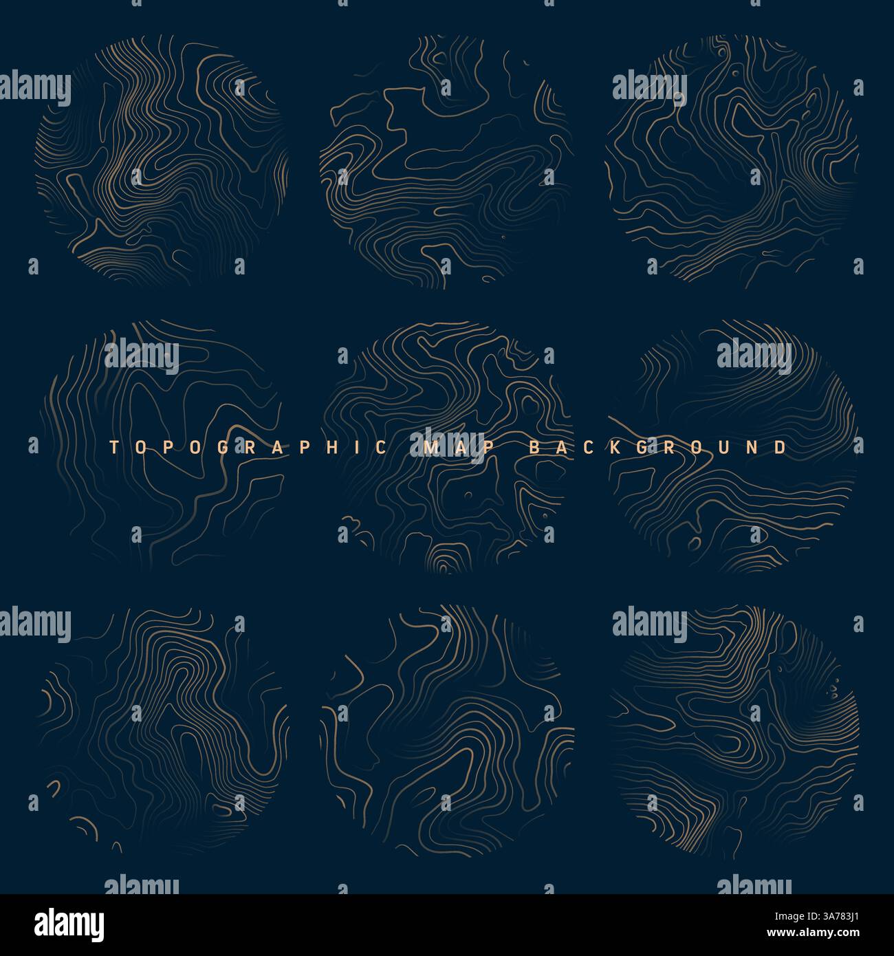 Colorful topographic maps with contour lines. Geographic terrain grid ...