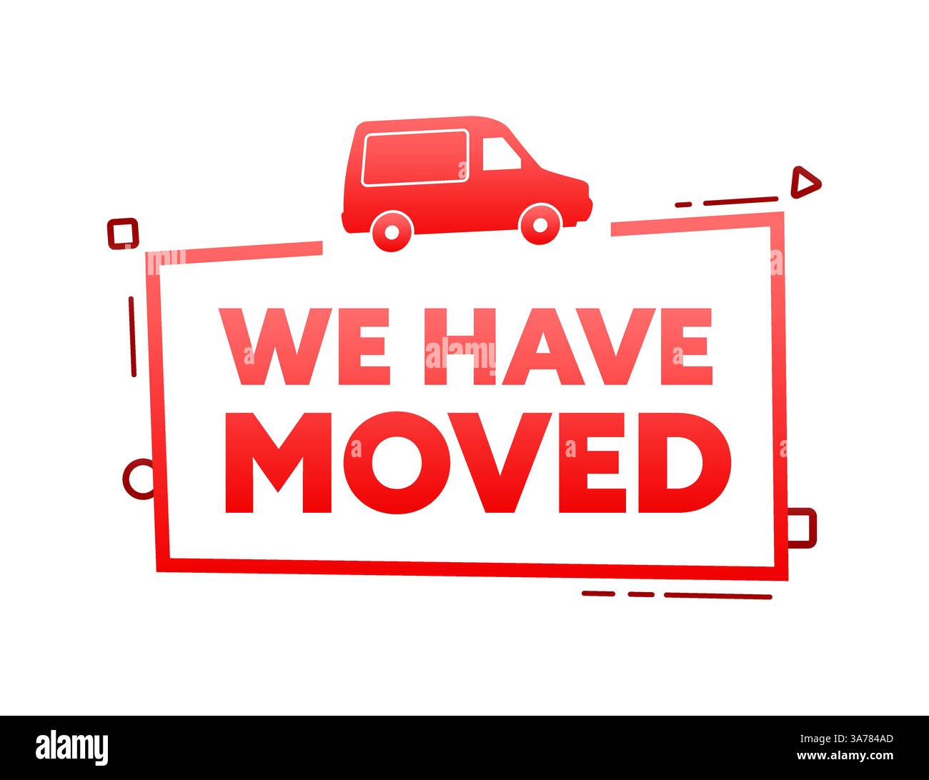 We have moved label. Map location with changed the address. Vector ...