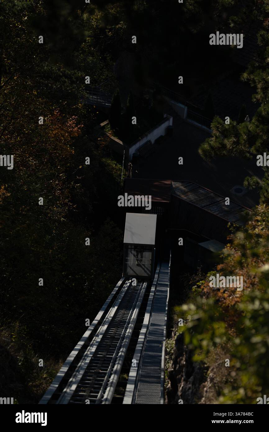 Rasnov, Romania - October 23, 2024: Ride Through Time: Funicular ...