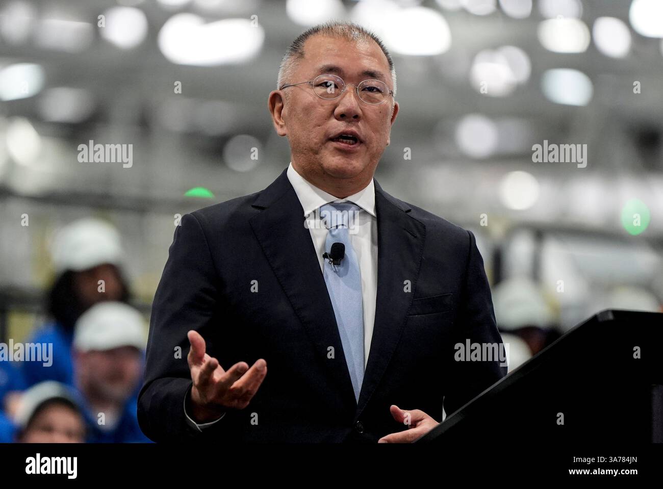 Euisun Chung, Executive Chair, Hyundai Motor Company, during a media ...