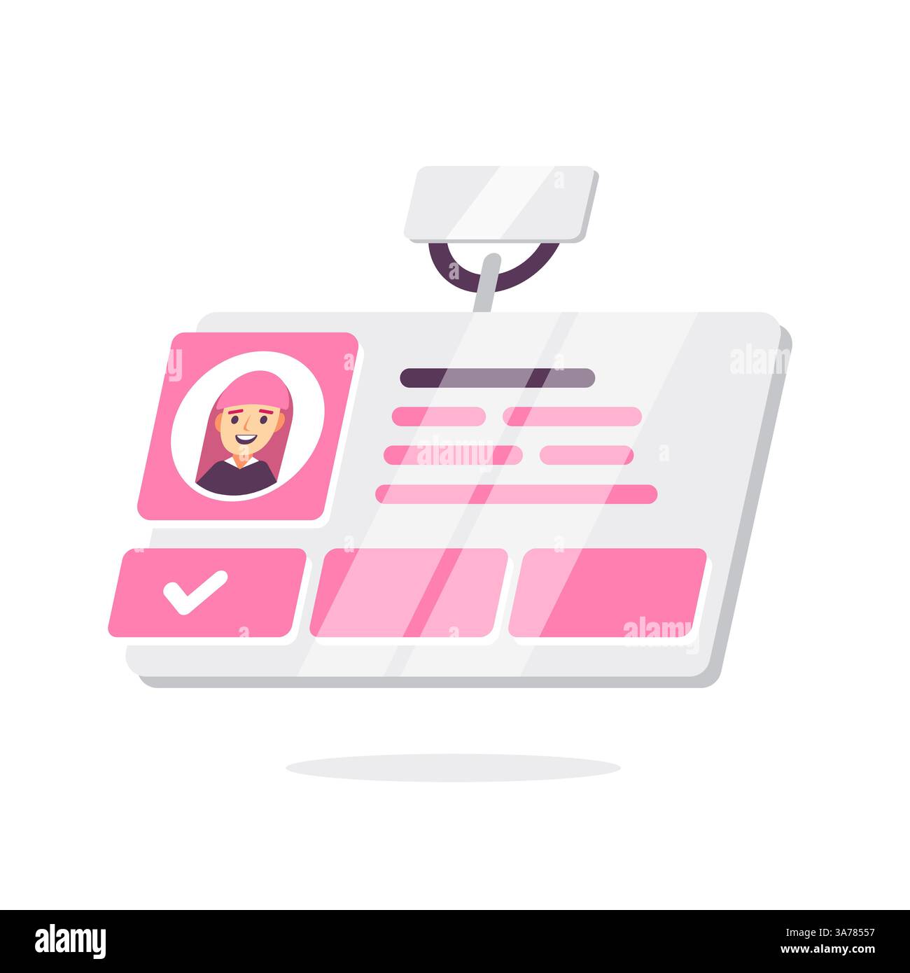 Modern plastic id card Cut Out Stock Images & Pictures - Alamy