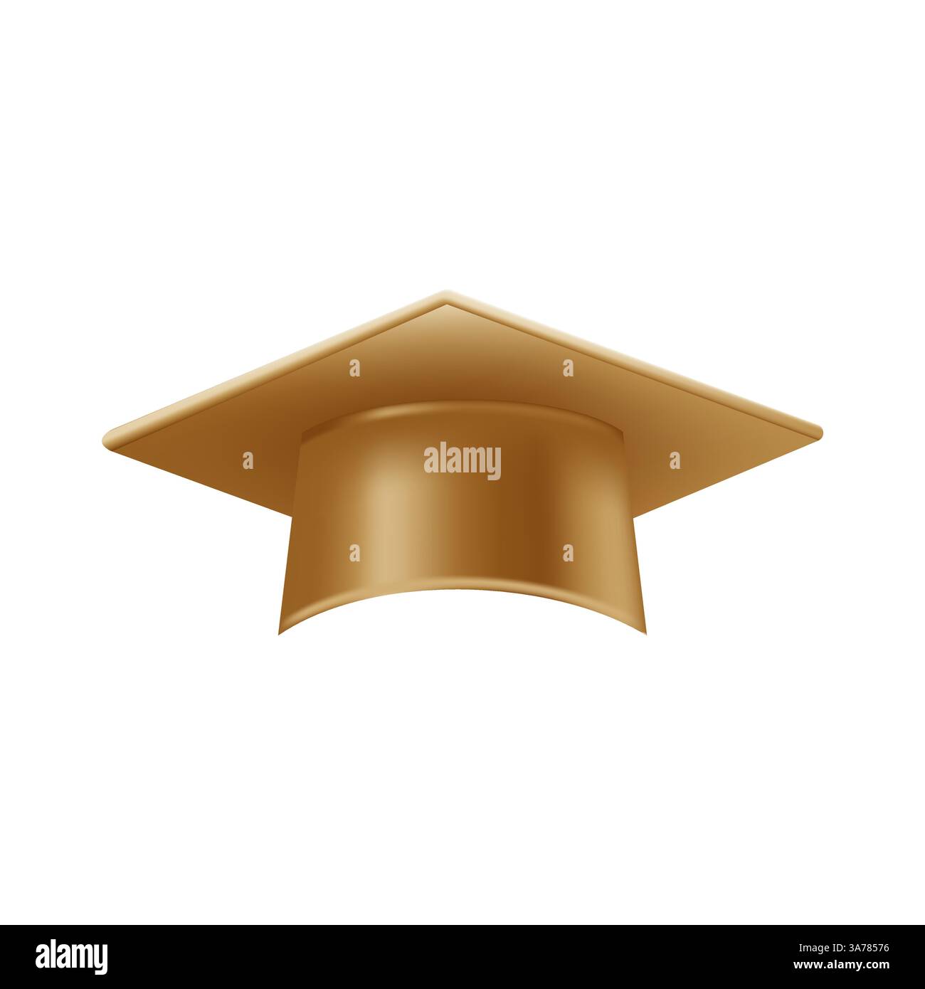Realistic gold graduate cap. 3D Graduation Doctoral hat Stock Vector ...