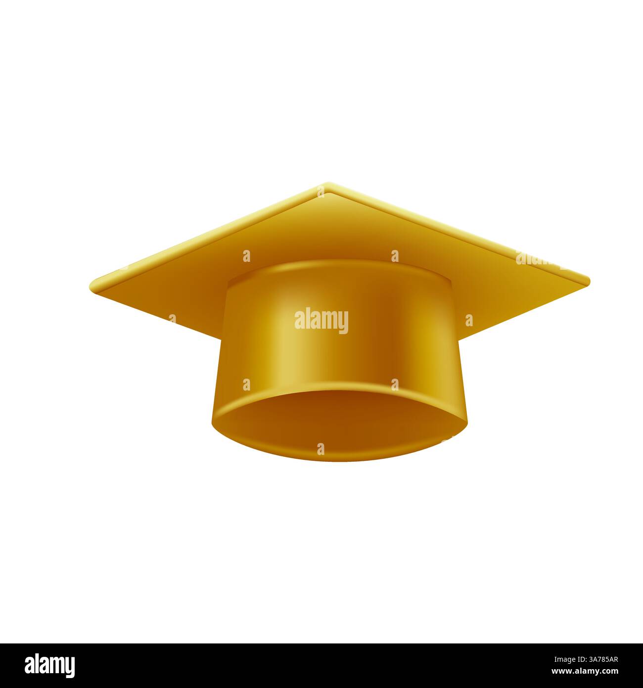 Realistic gold graduate cap. 3D Graduation Doctoral hat Stock Vector ...