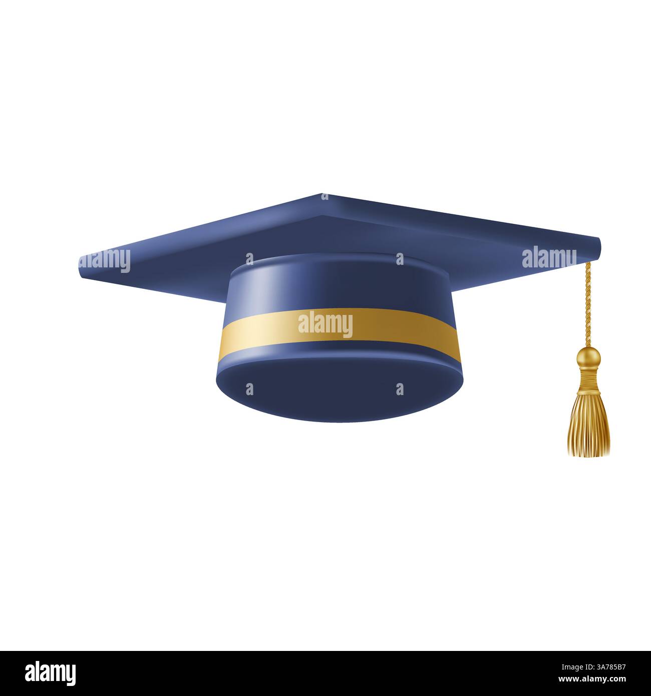 Realistic Blue graduate cap. 3D Graduation Doctoral hat Stock Vector ...