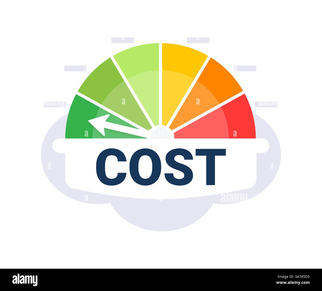 Financial Expense Tracker with Cost Efficiency Meter Vector ...
