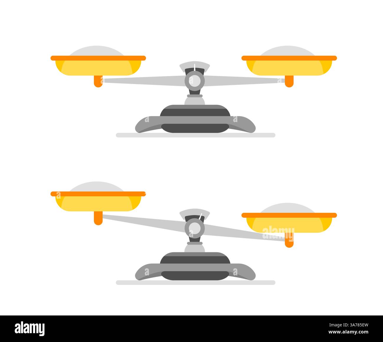 Classic balance scale with bowls in equilibrium, symbolizing justice ...